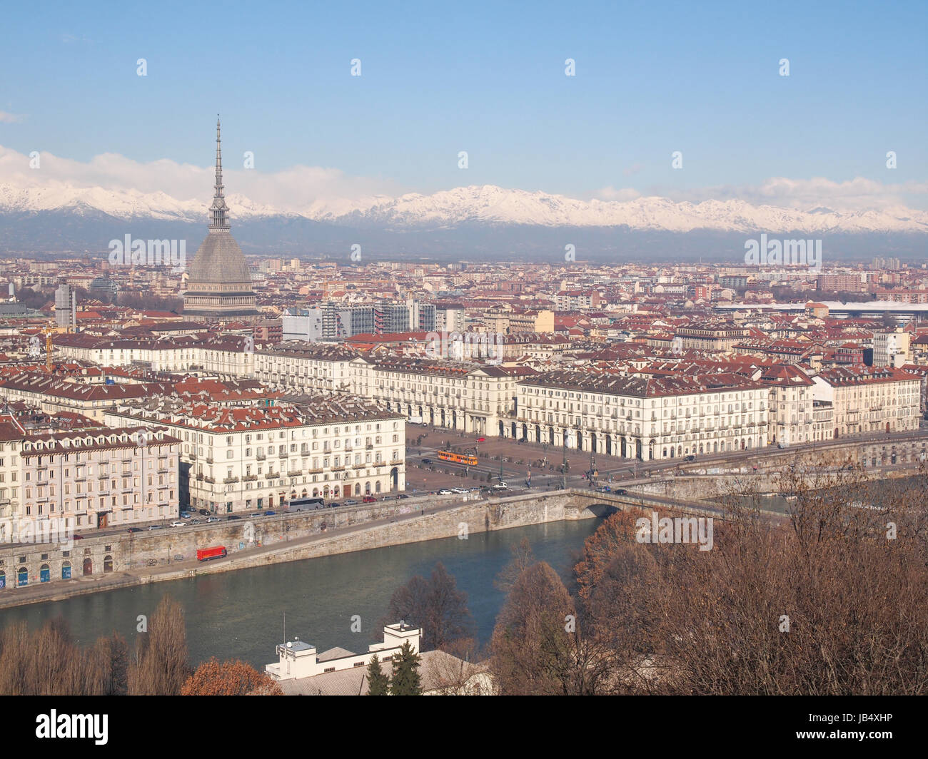 Turin skyline panorama seen from the hills surrounding the city Stock ...