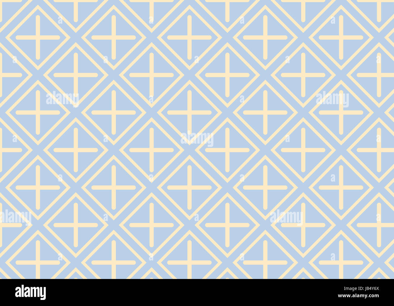 Light yellow plus sign on light blue rectangle in pastel color style ...
