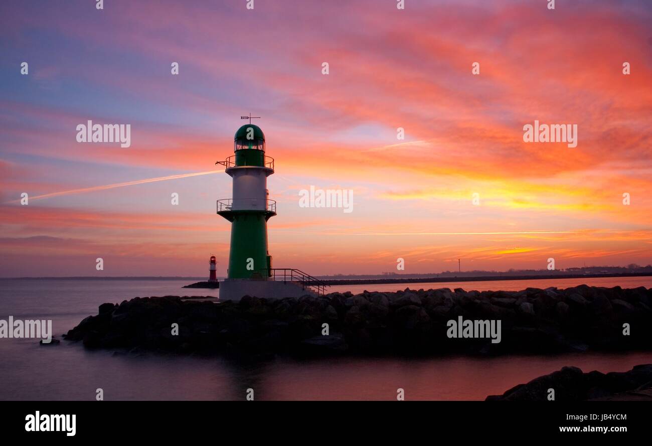 port entrance beacon Stock Photo - Alamy