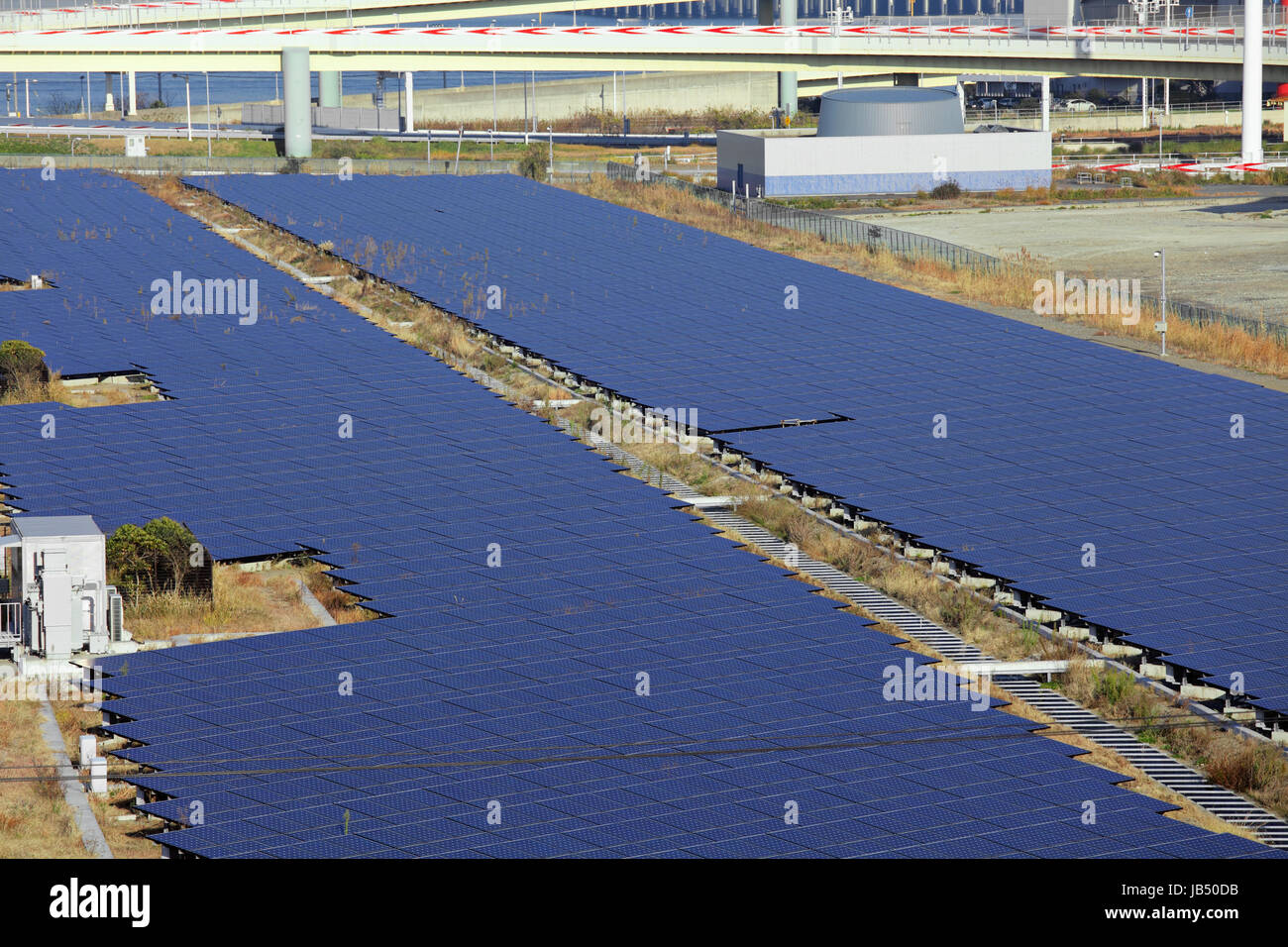 Solar panel station Stock Photo - Alamy