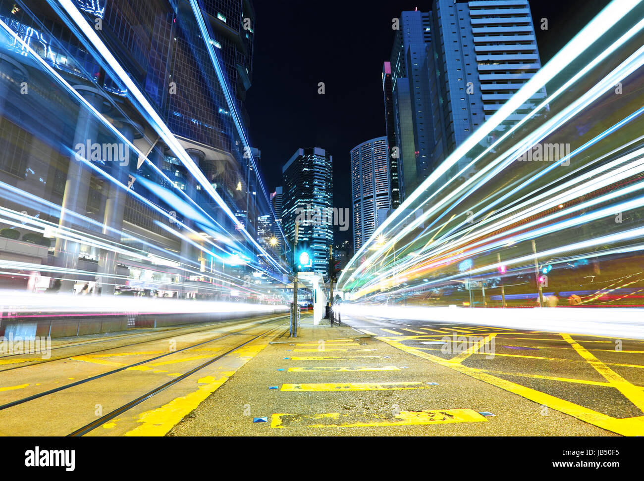 Traffic light split into two way Stock Photo - Alamy