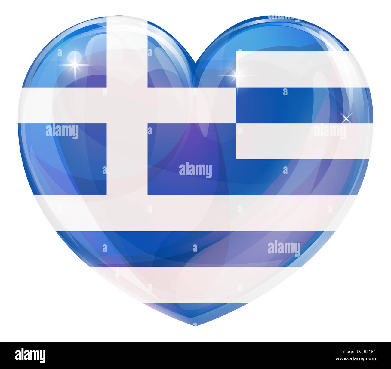 Greek flag heart hi-res stock photography and images - Alamy