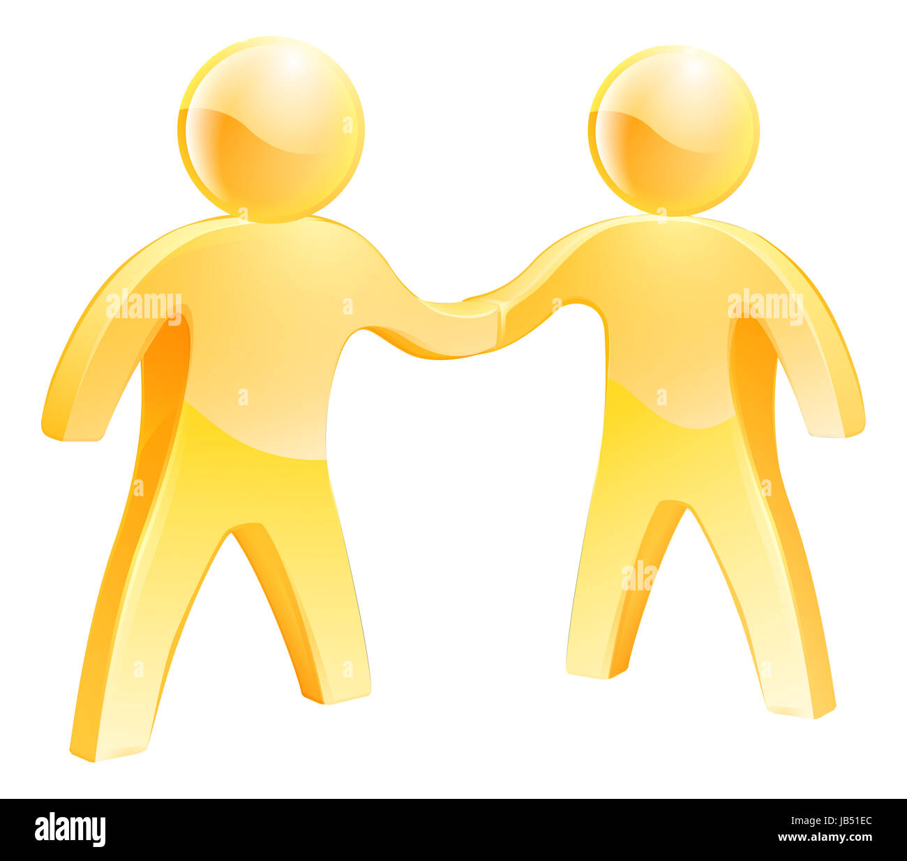 Cartoon people different men handshake Cut Out Stock Images & Pictures ...
