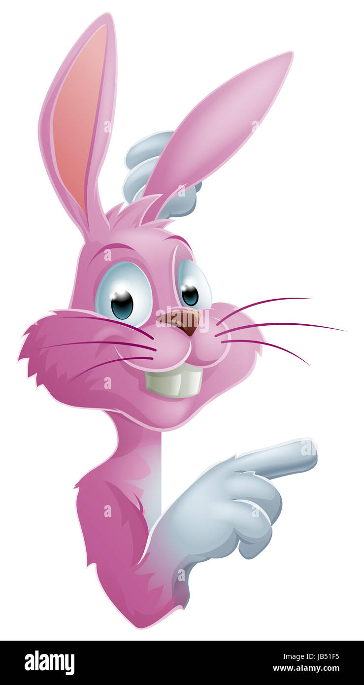 Easter Pink Rabbit Animal Cartoon High Resolution Stock Photography and ...