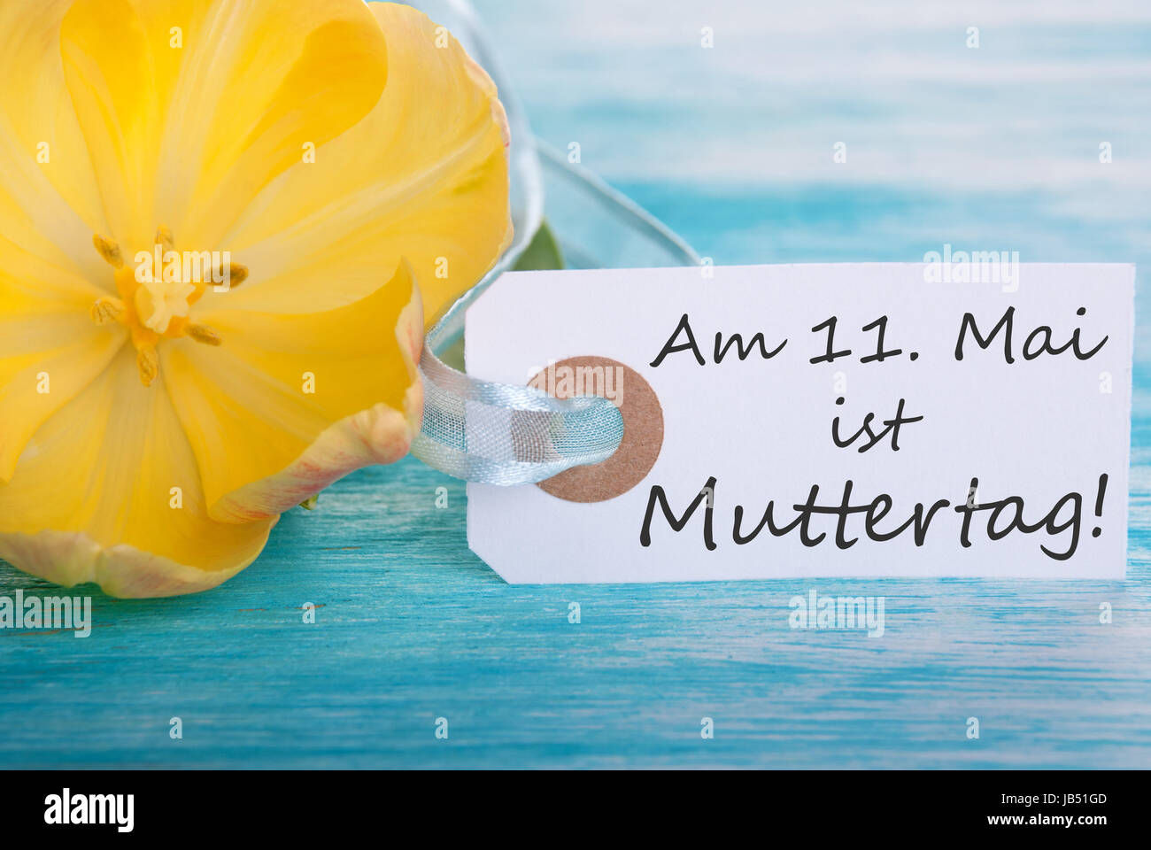 Label with the German Words Am 11. Mai ist Muttertag which means its ...