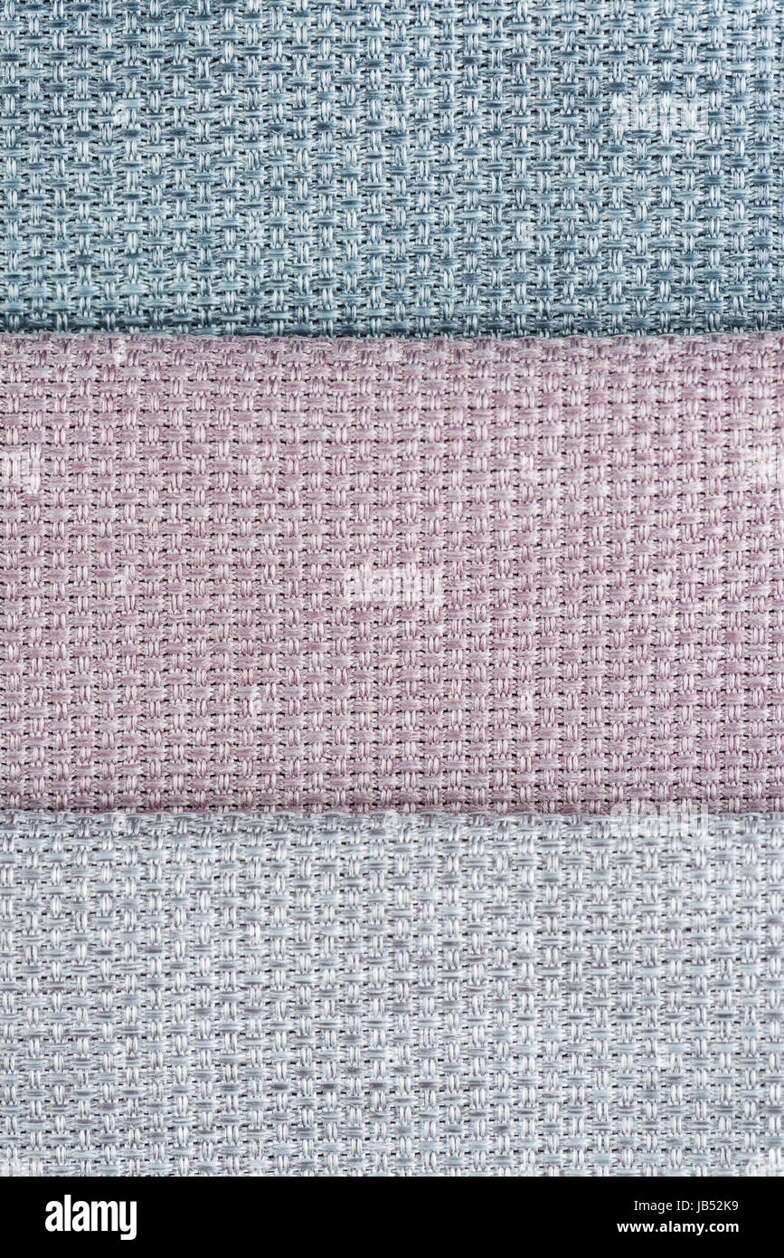 Closeup detail of multi color fabric texture samples Stock Photo - Alamy
