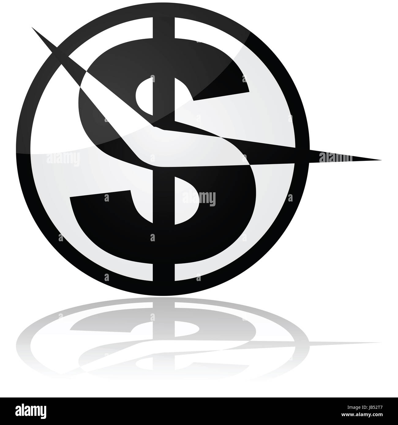 Concept illustration showing an abstract clock with a dollar sign in ...