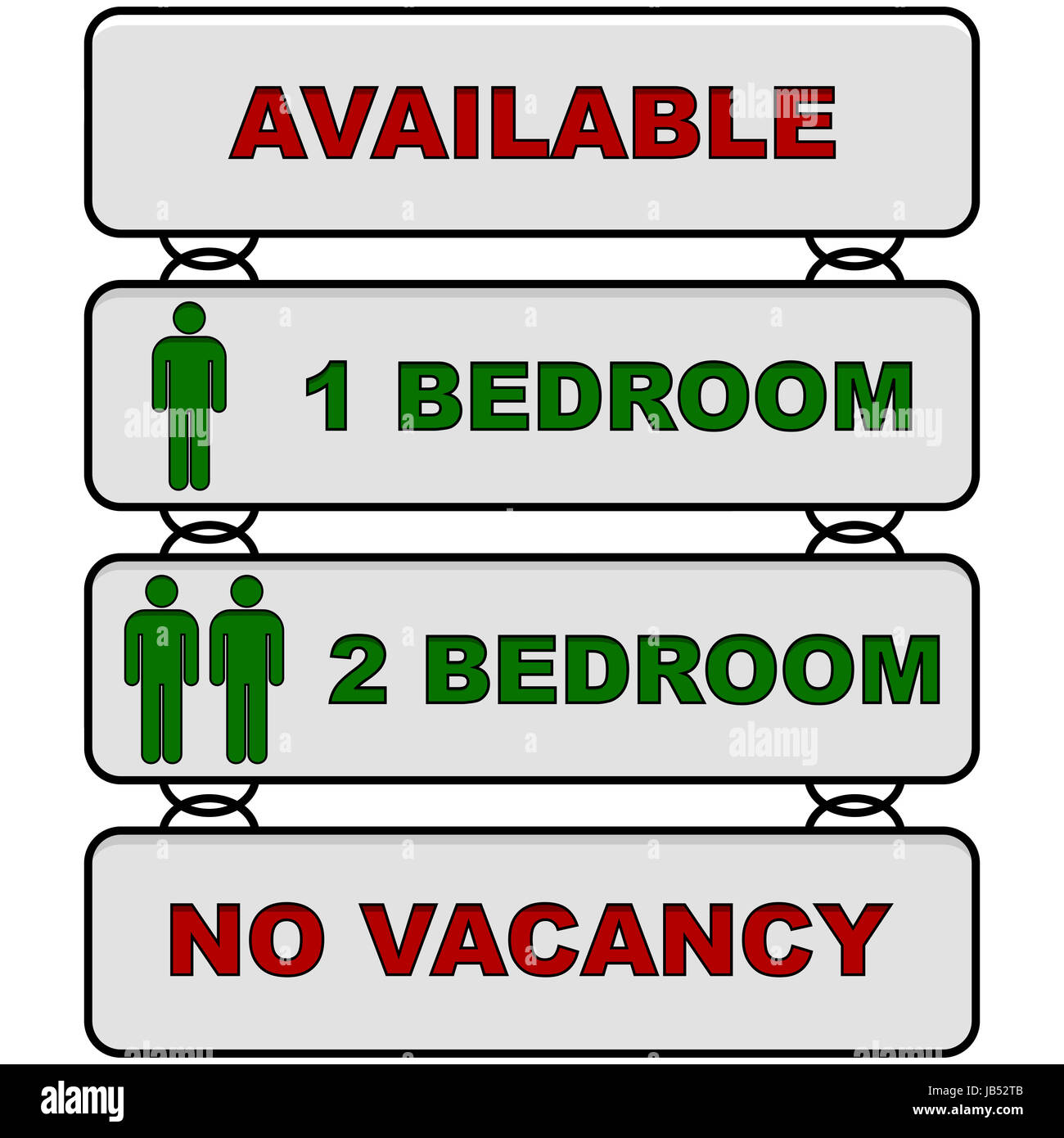 Glossy illustration showing the information panel for a rental building ...
