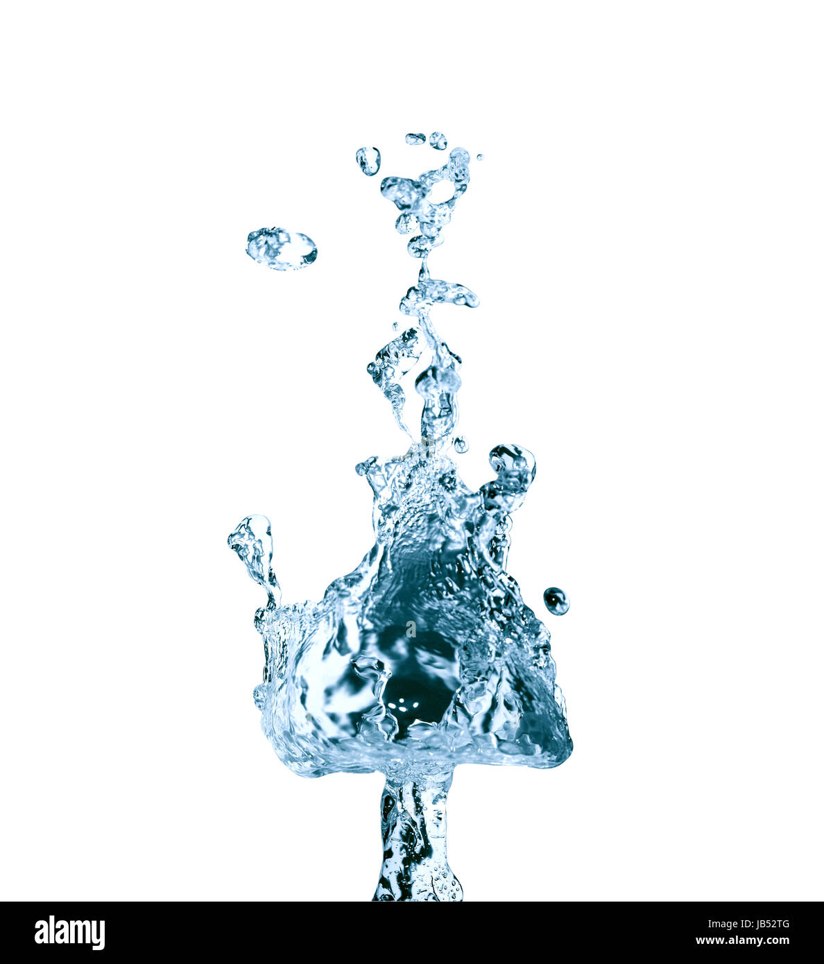 Nice abstract blue water splash on white background. Isolated with ...