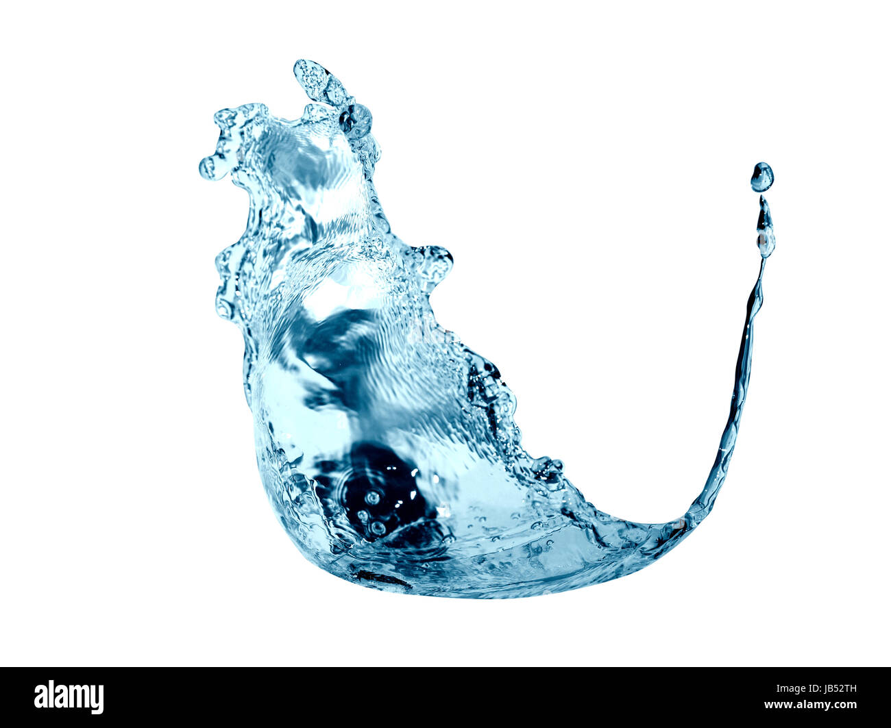 Nice abstract blue water splash on white background. Isolated with ...