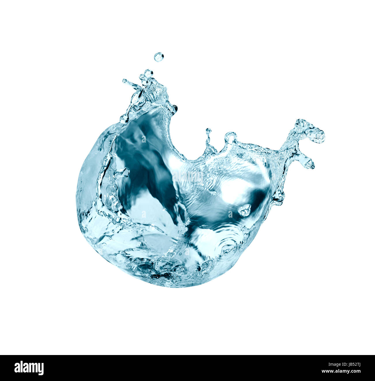 Nice abstract blue water splash on white background Stock Photo - Alamy