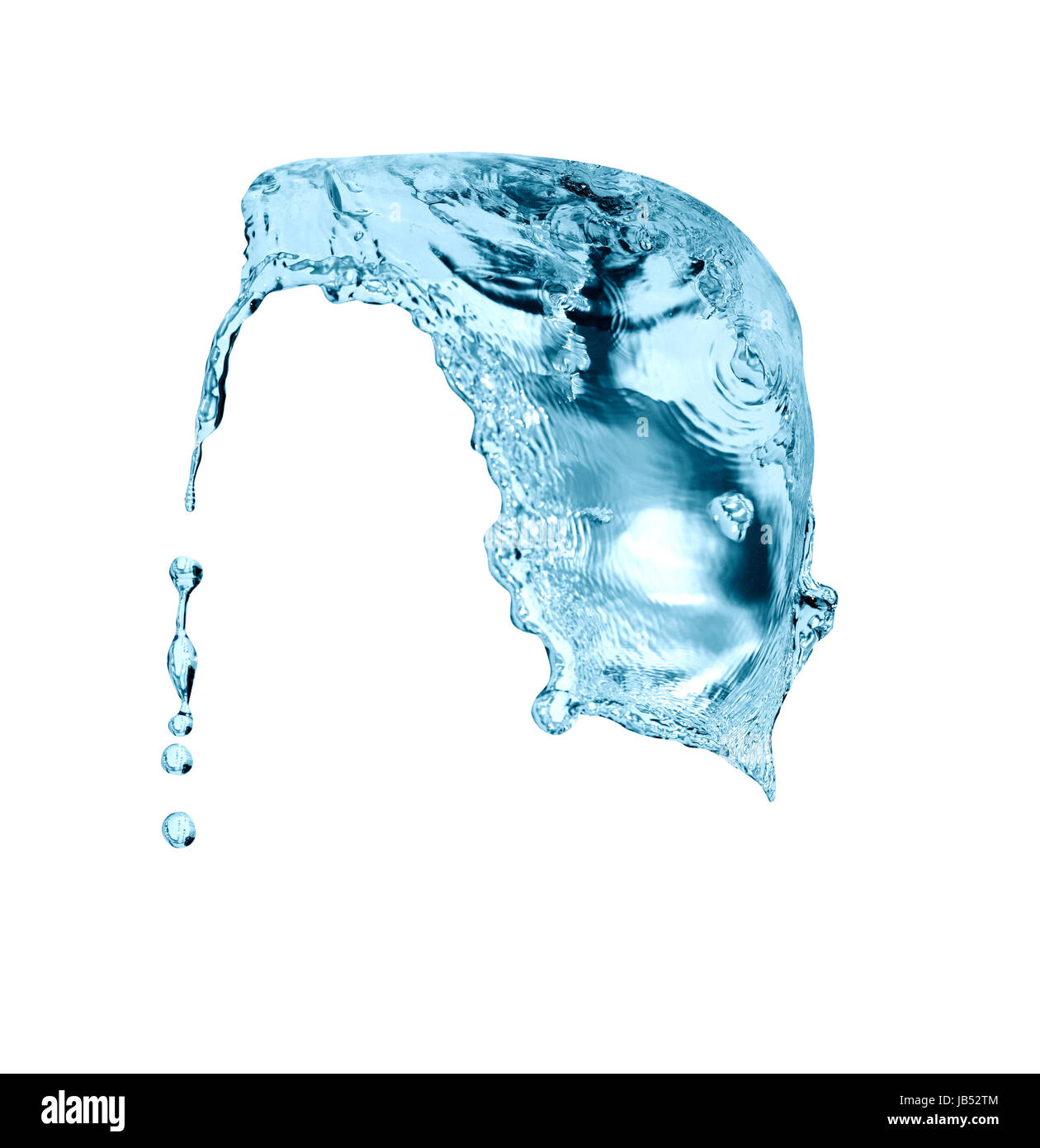 Nice abstract blue water splash on white background. Isolated with ...