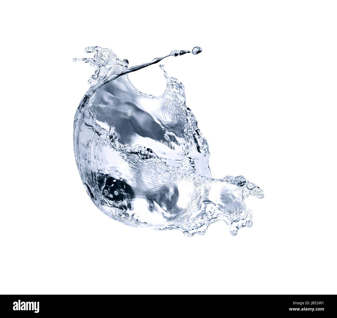 Nice abstract blue water splash on white background Stock Photo - Alamy