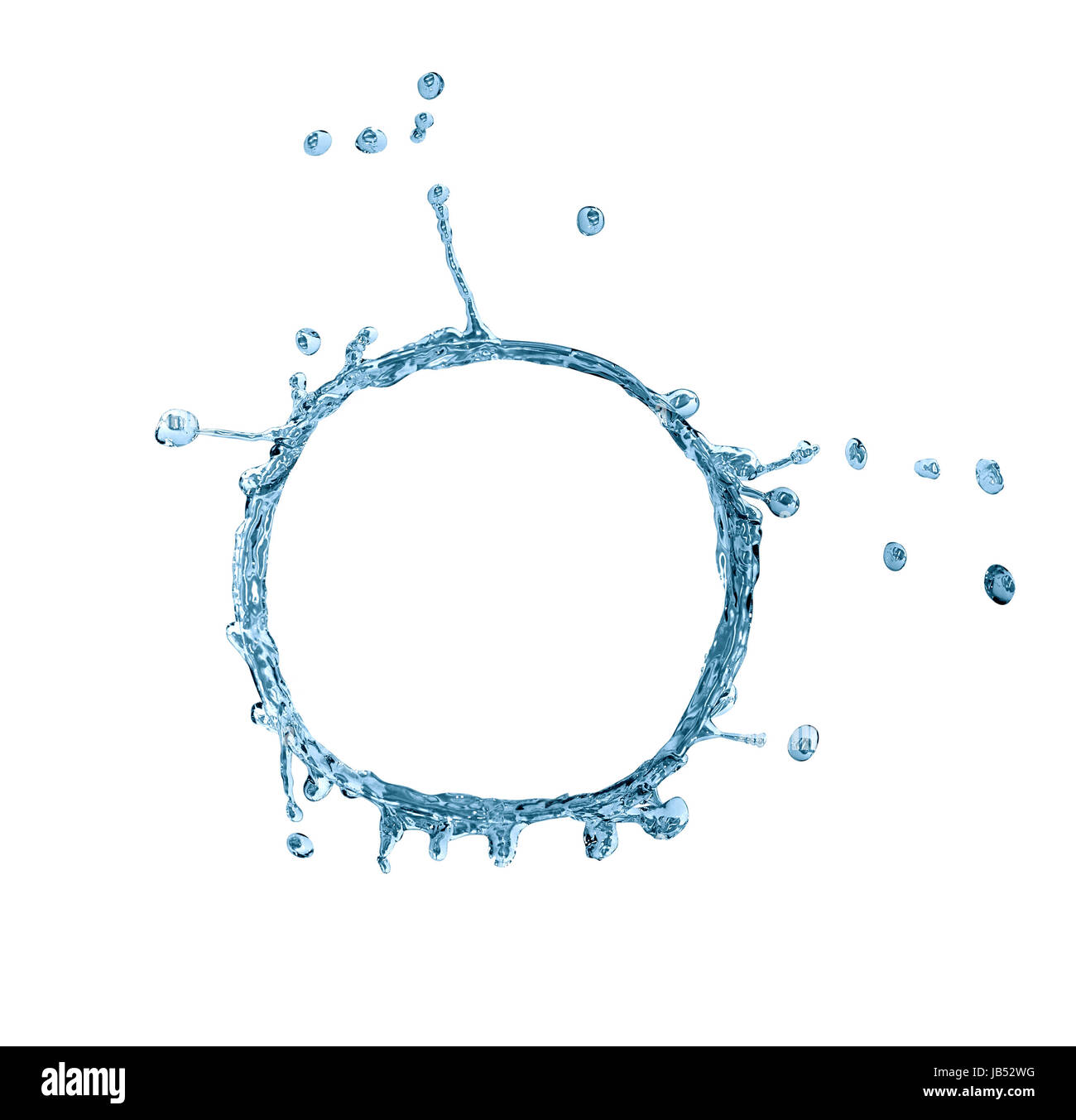 Nice abstract blue water ring on white background Stock Photo - Alamy