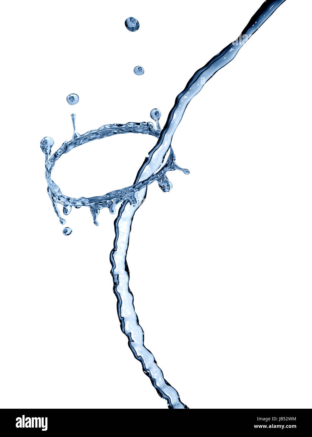 Nice abstract blue water splash on white background Stock Photo - Alamy