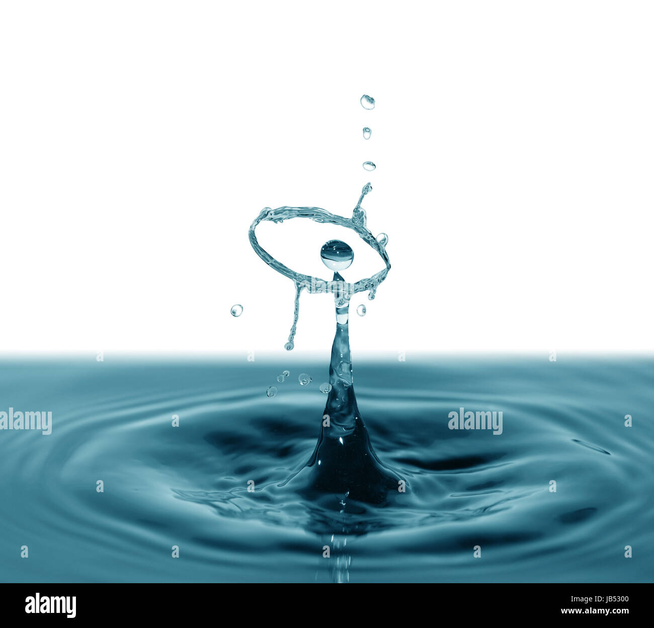 Nice abstract blue water splash on white background Stock Photo - Alamy