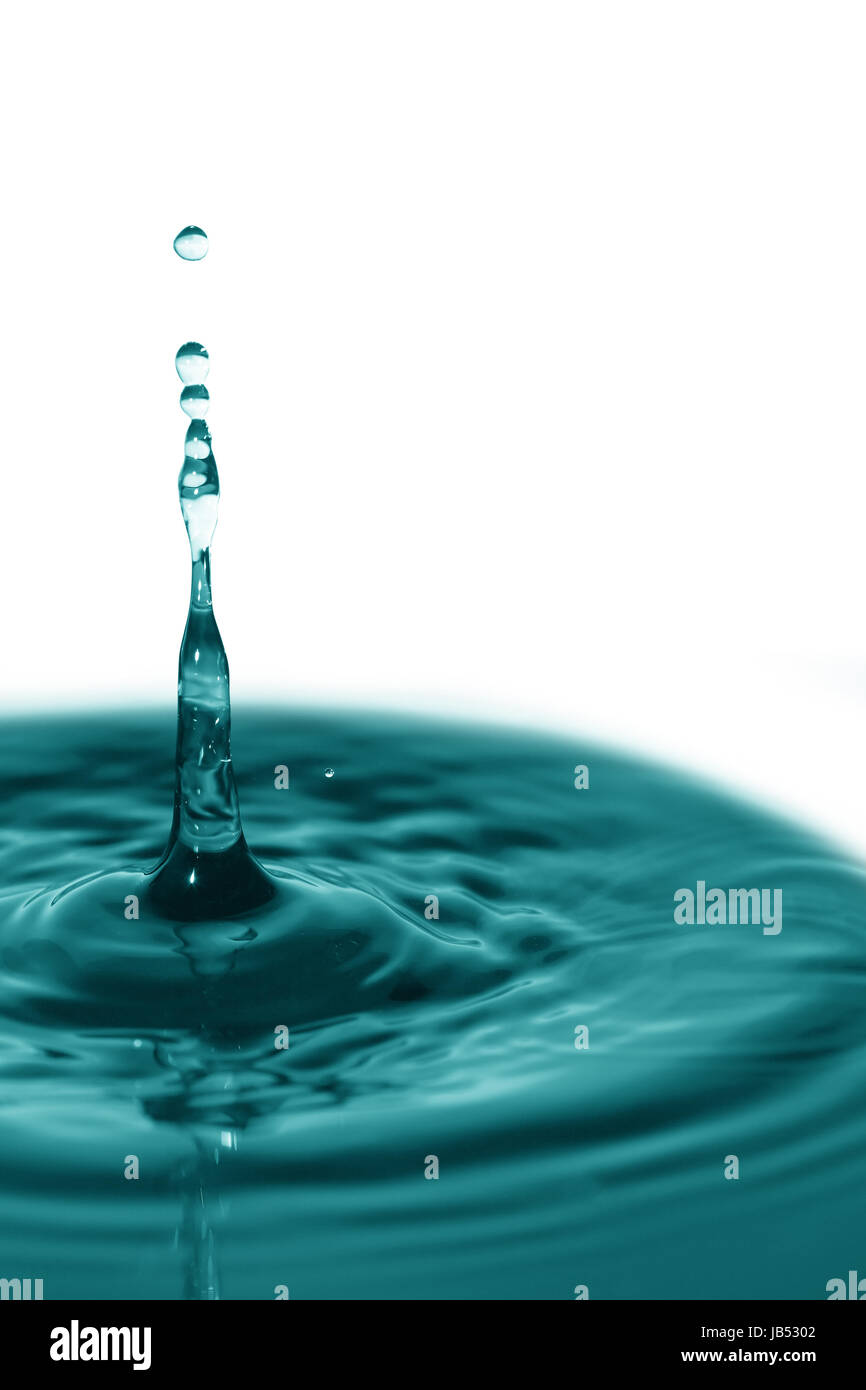 Nice abstract blue water splash on white background Stock Photo - Alamy