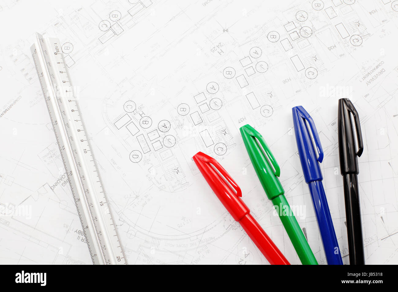 Background architectural drawings pen hi-res stock photography and ...