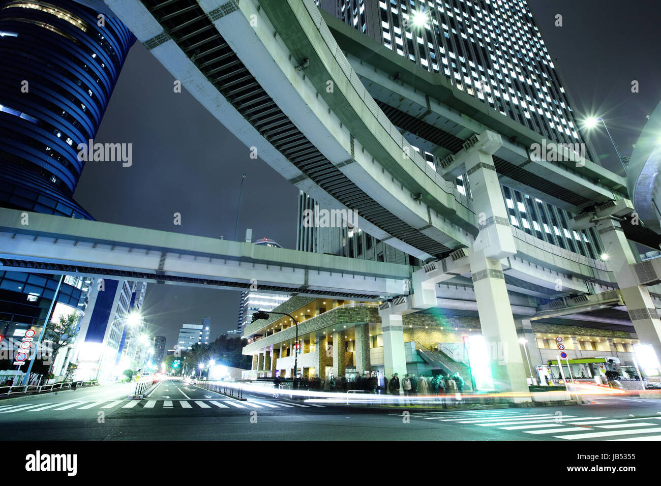 Tokyo city road at night Stock Photo - Alamy