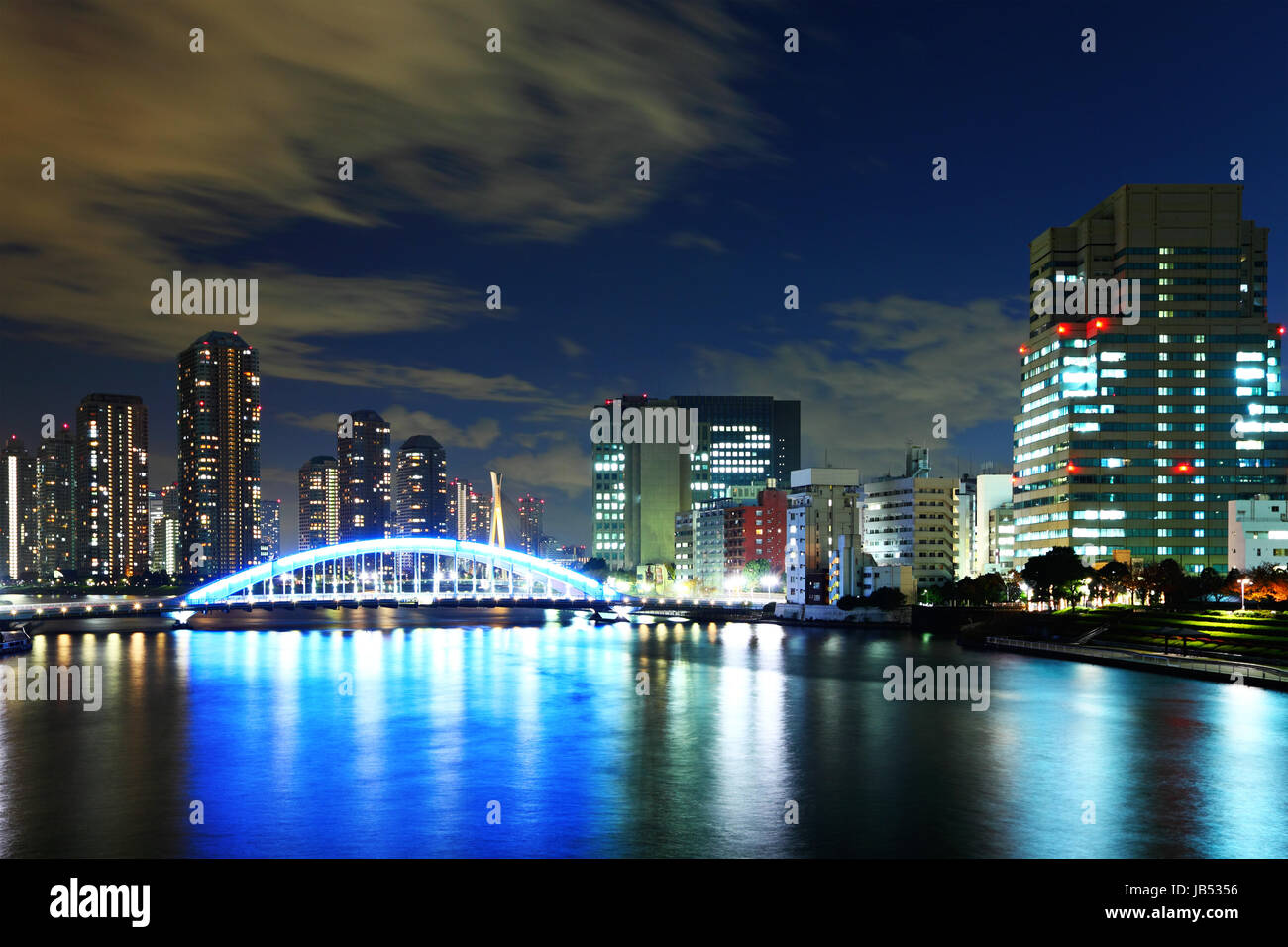 Tokyo skyline at night Stock Photo - Alamy