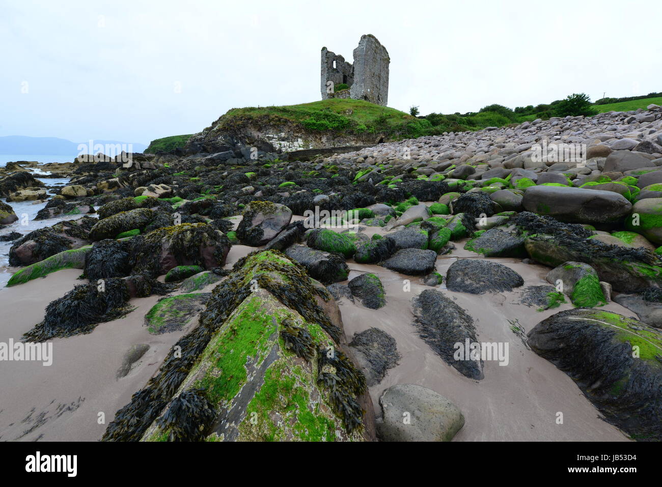 Minard castle in Ireland Stock Photo - Alamy