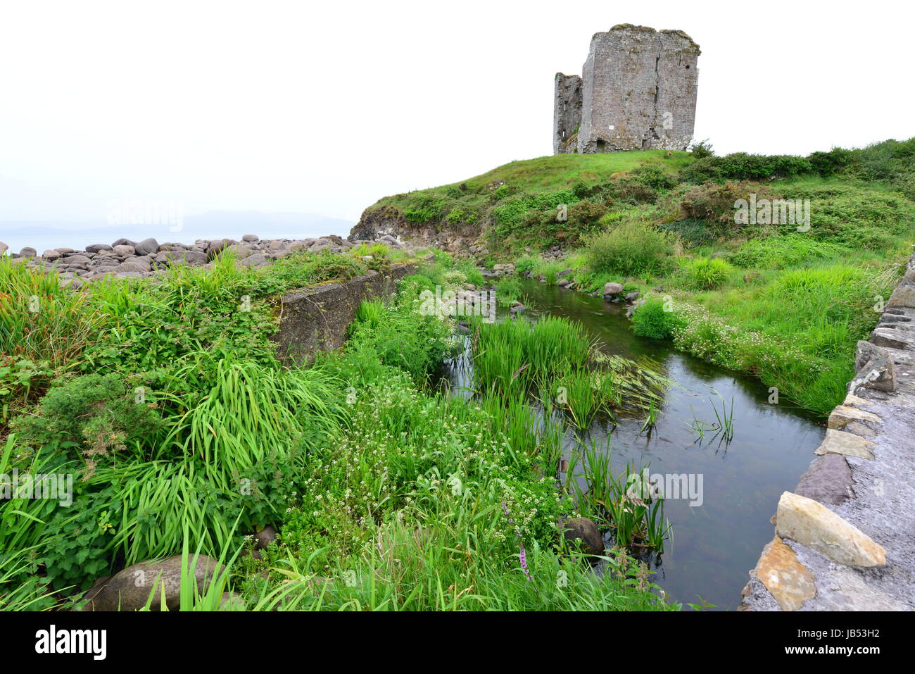 Minard castle in Ireland Stock Photo - Alamy