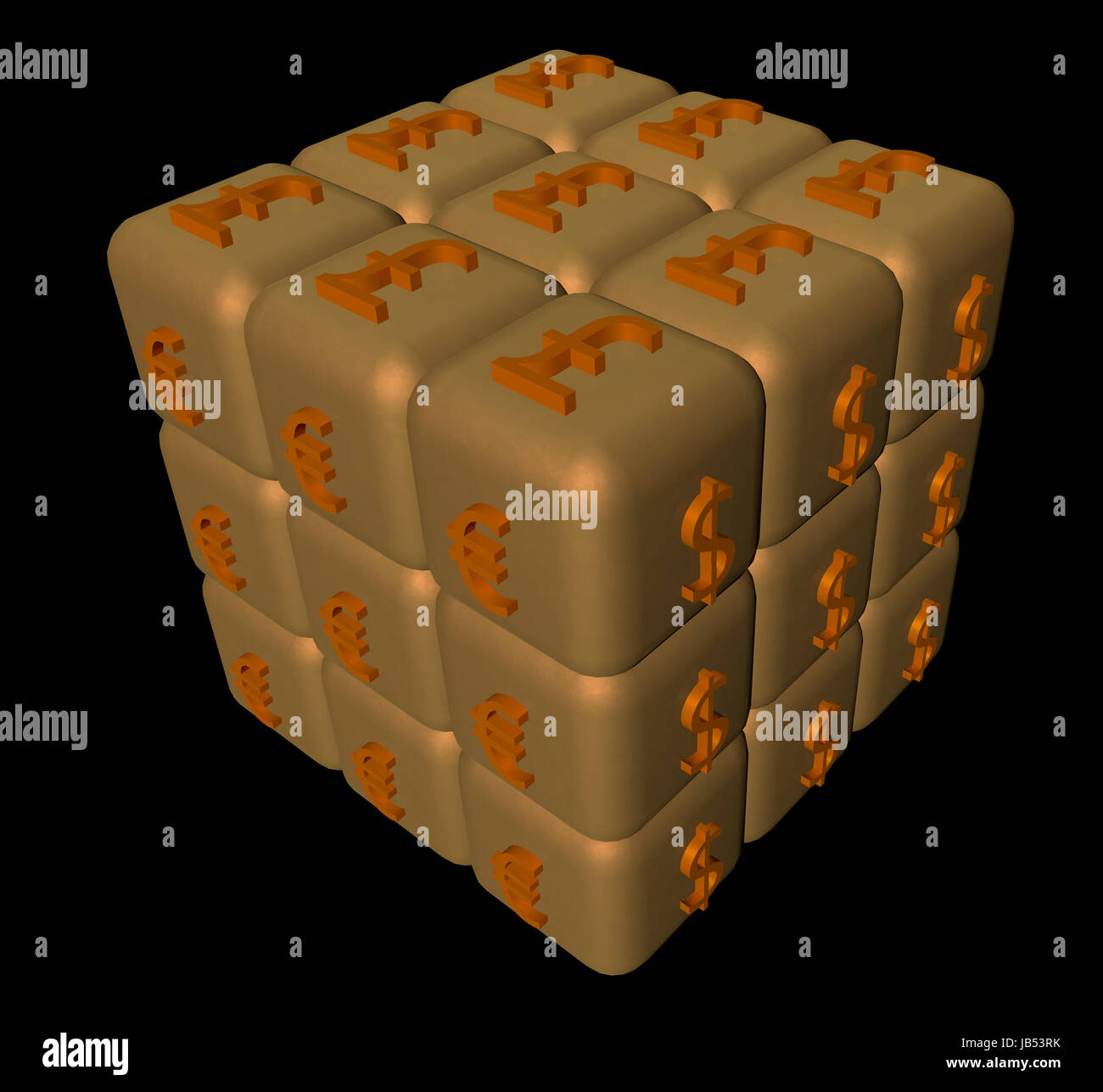 Dice cube currency symbols hi-res stock photography and images - Alamy