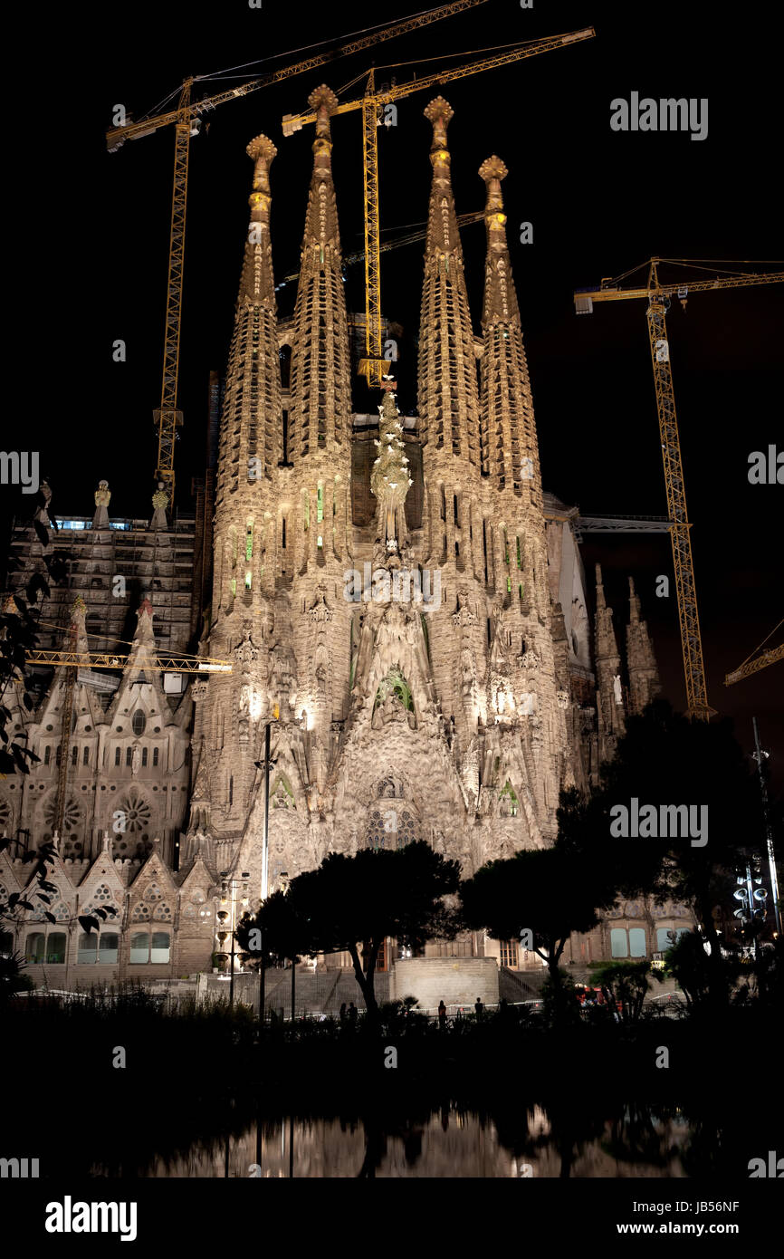 Famous architecture masterpiece Sagrada Familia in Barcelona, Spain ...