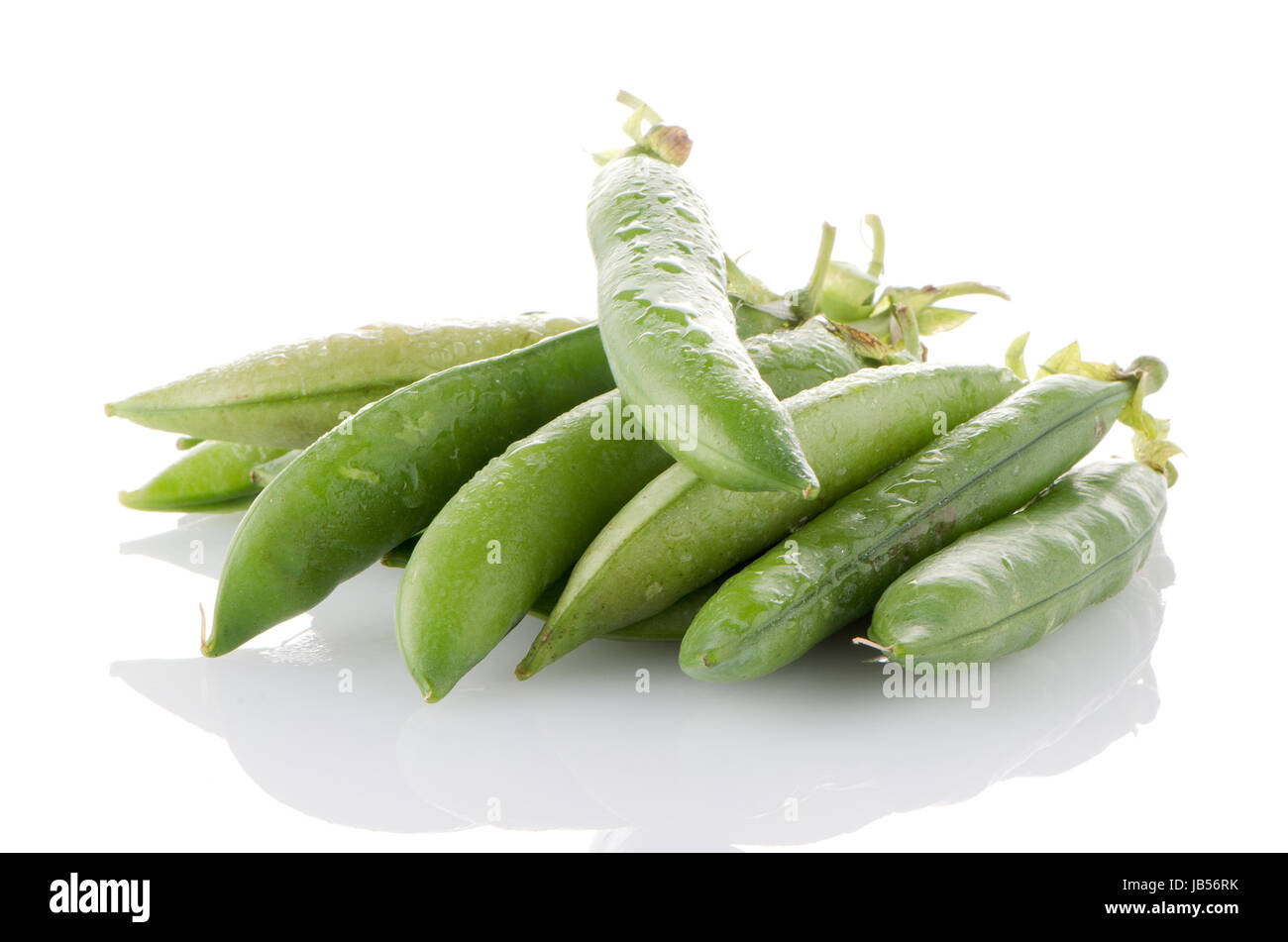 green beans pod on white background Stock Photo - Alamy