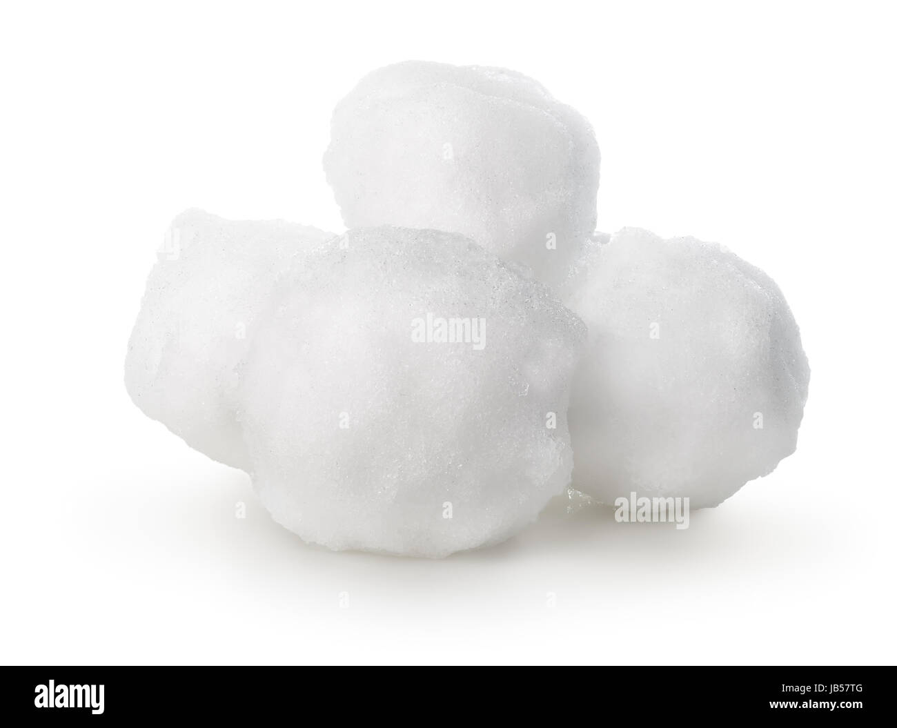Balls of snow isolated on white background Stock Photo - Alamy