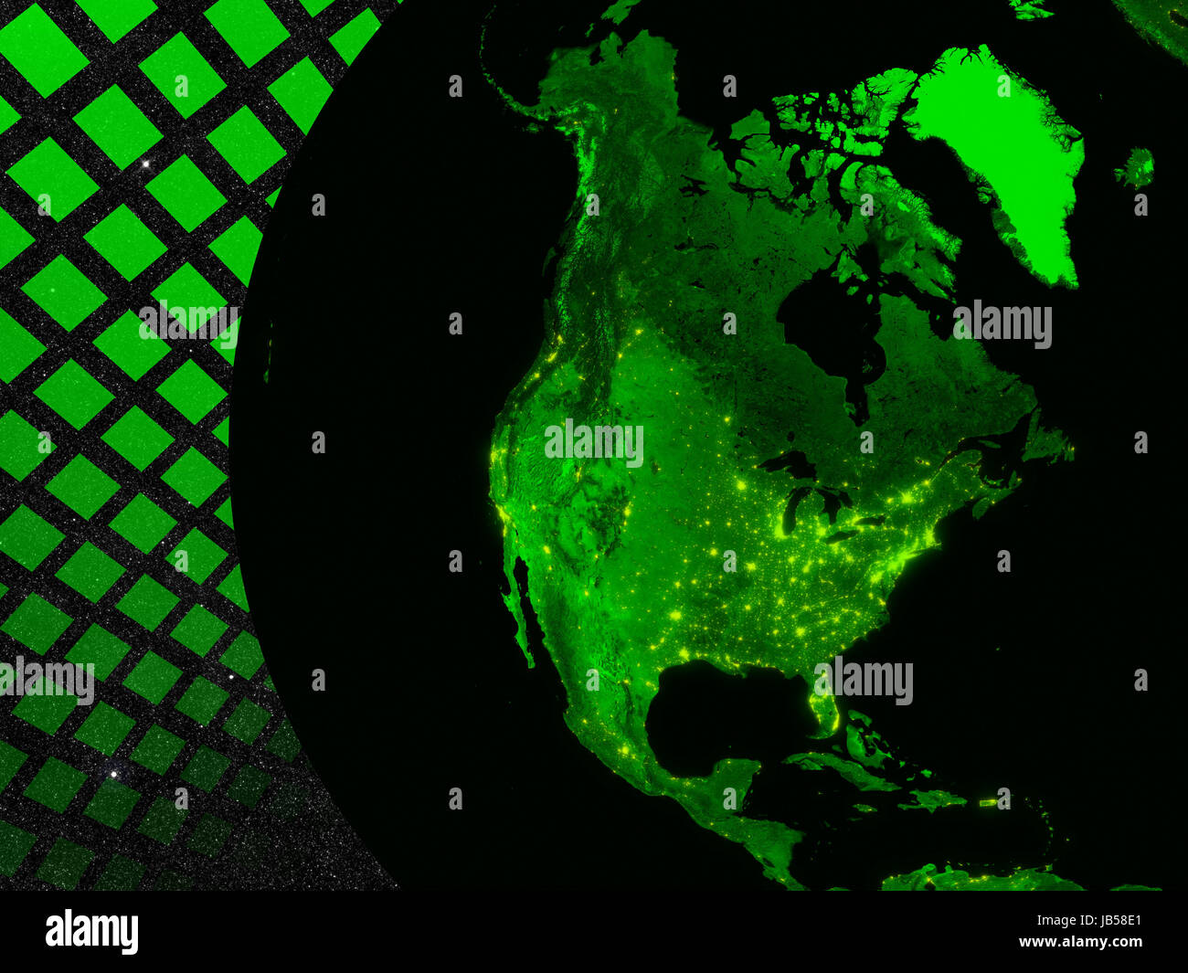 North America technology concept. Elements of this image furnished by ...