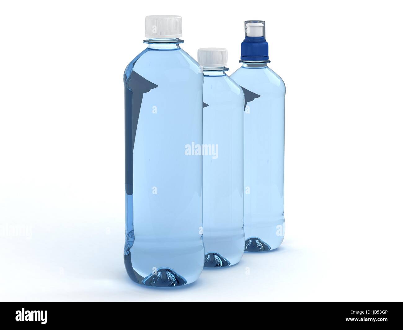 Bottles of water isolated on white background Stock Photo - Alamy