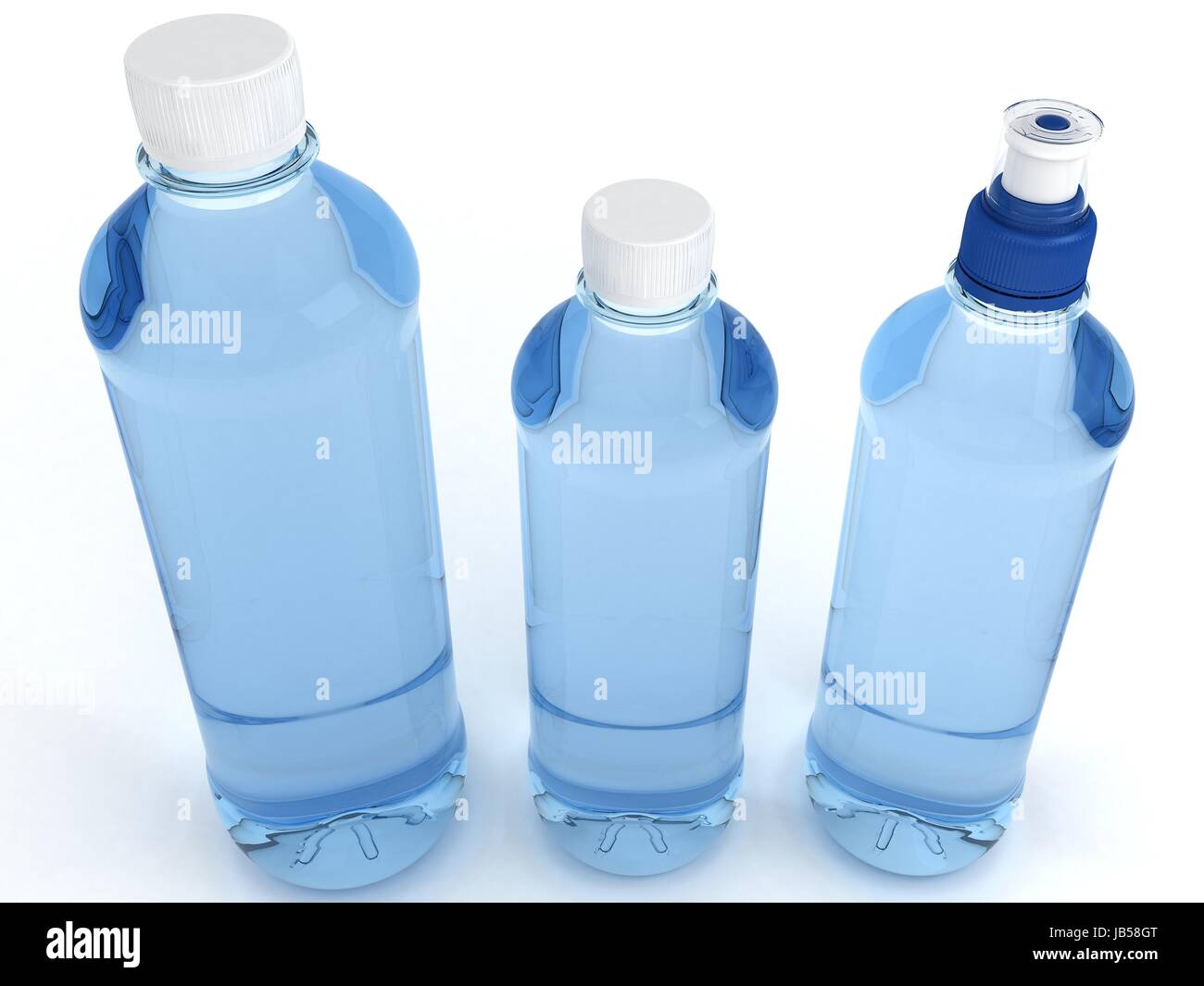 Bottles of water isolated on white background Stock Photo - Alamy