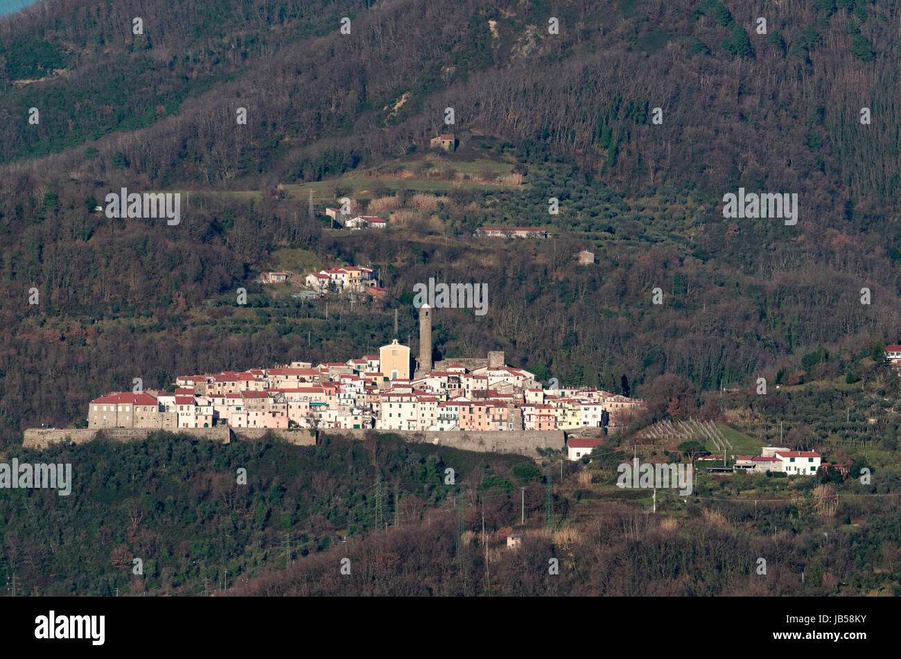 caprigliola a very beautiful village in la spezia Stock Photo - Alamy