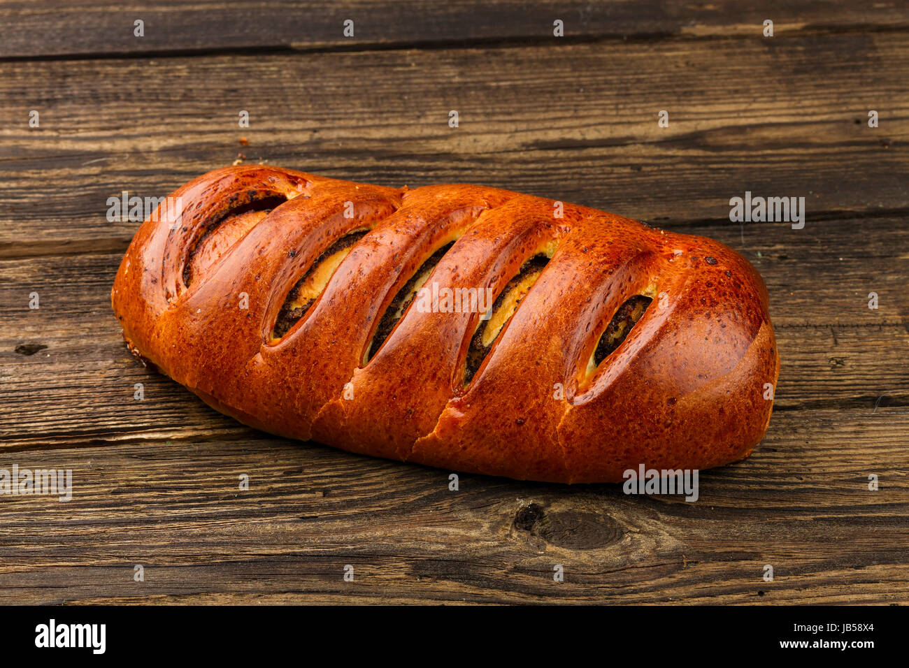 fresh bun on dark background Stock Photo - Alamy