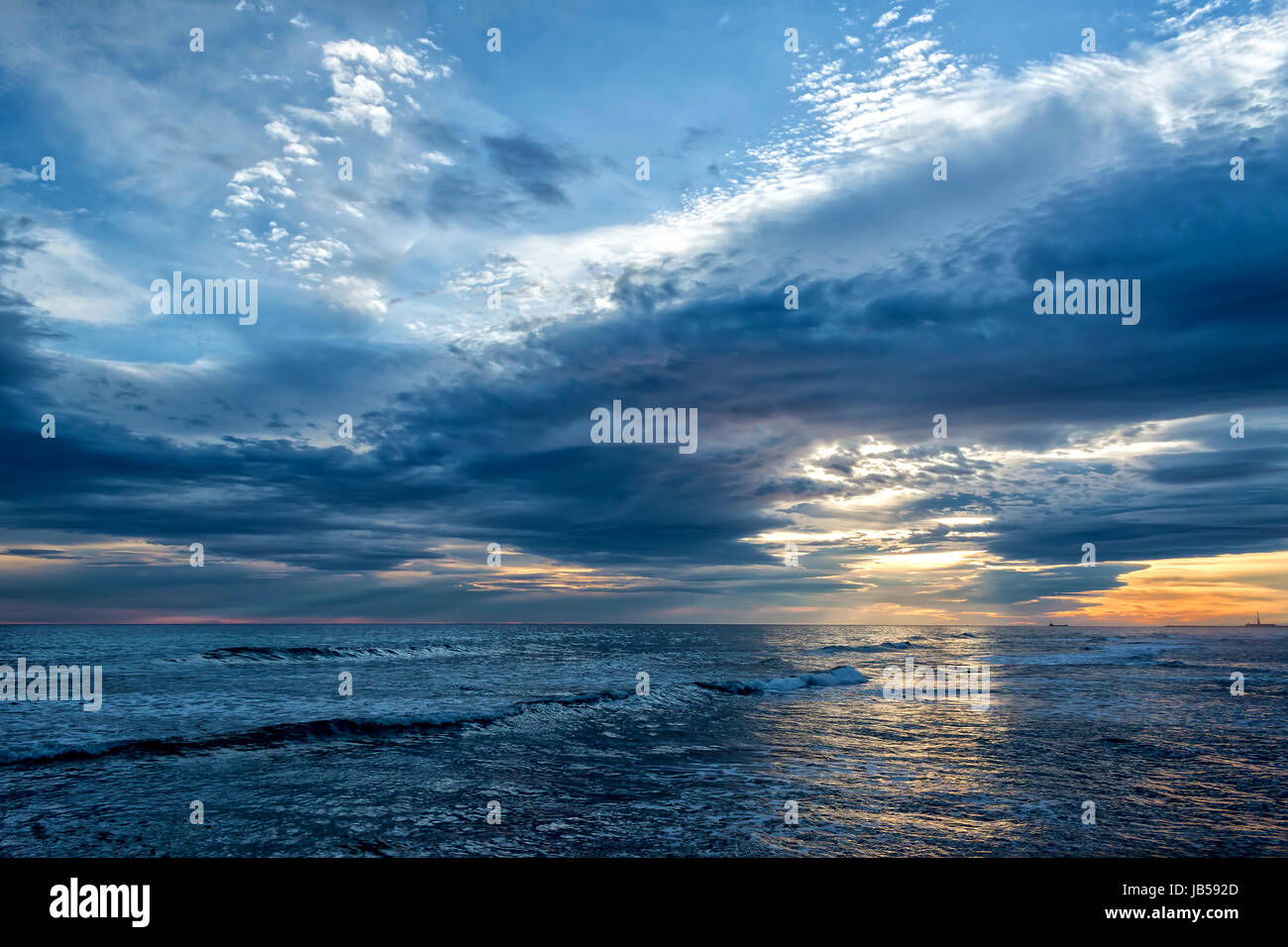 Beautiful sunset landscape over the ocean Stock Photo - Alamy