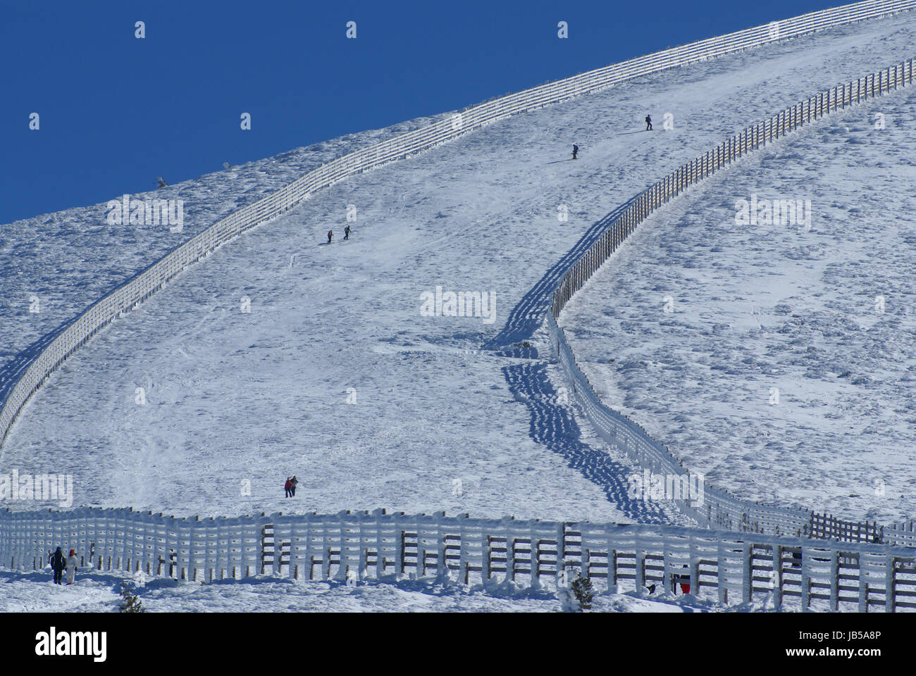 Slope on the skiing resort in the navacerrada madrid,spain Stock Photo ...