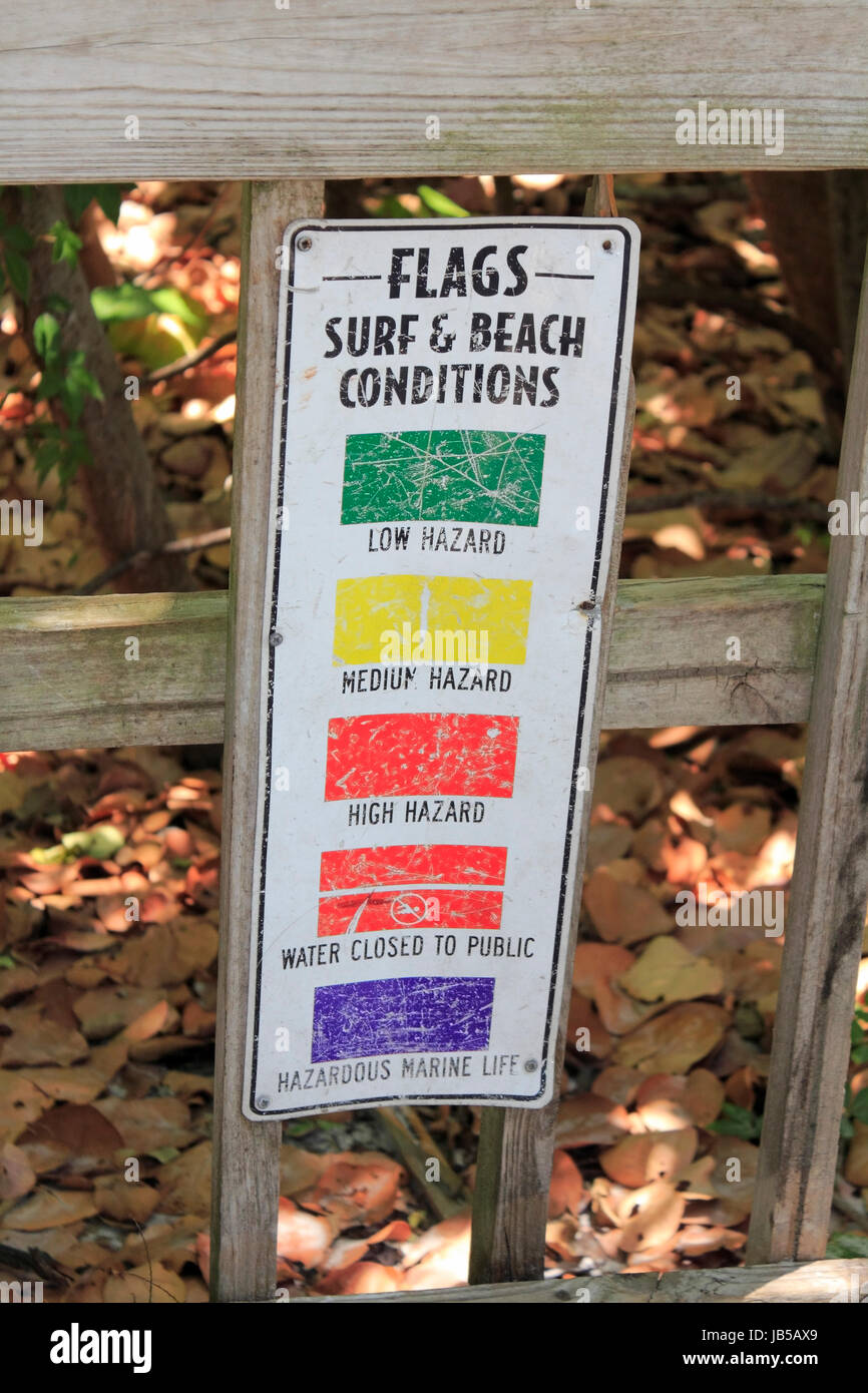 Danger high surf warning sign hi-res stock photography and images - Alamy