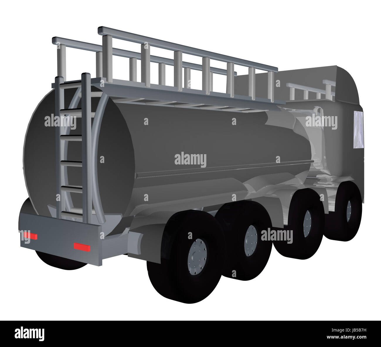 Metallic tanker over white background, 3d render Stock Photo - Alamy