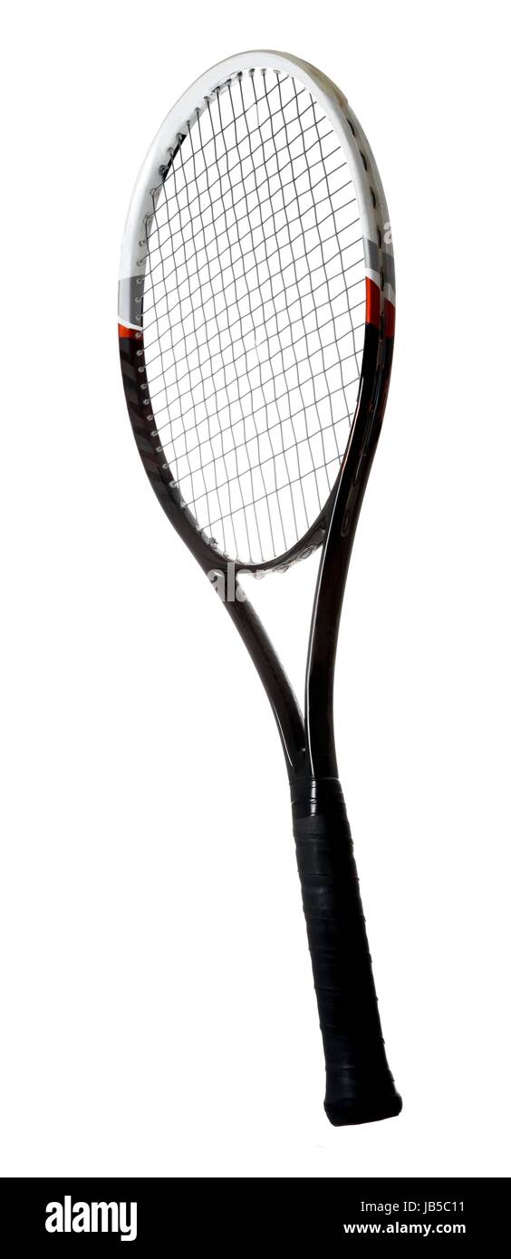 Modern graphite tennis racket isolated on white background Stock Photo ...