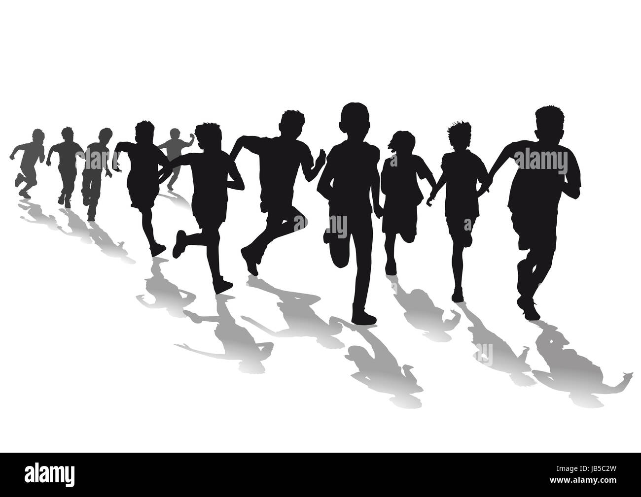 Kids running race Cut Out Stock Images & Pictures - Alamy
