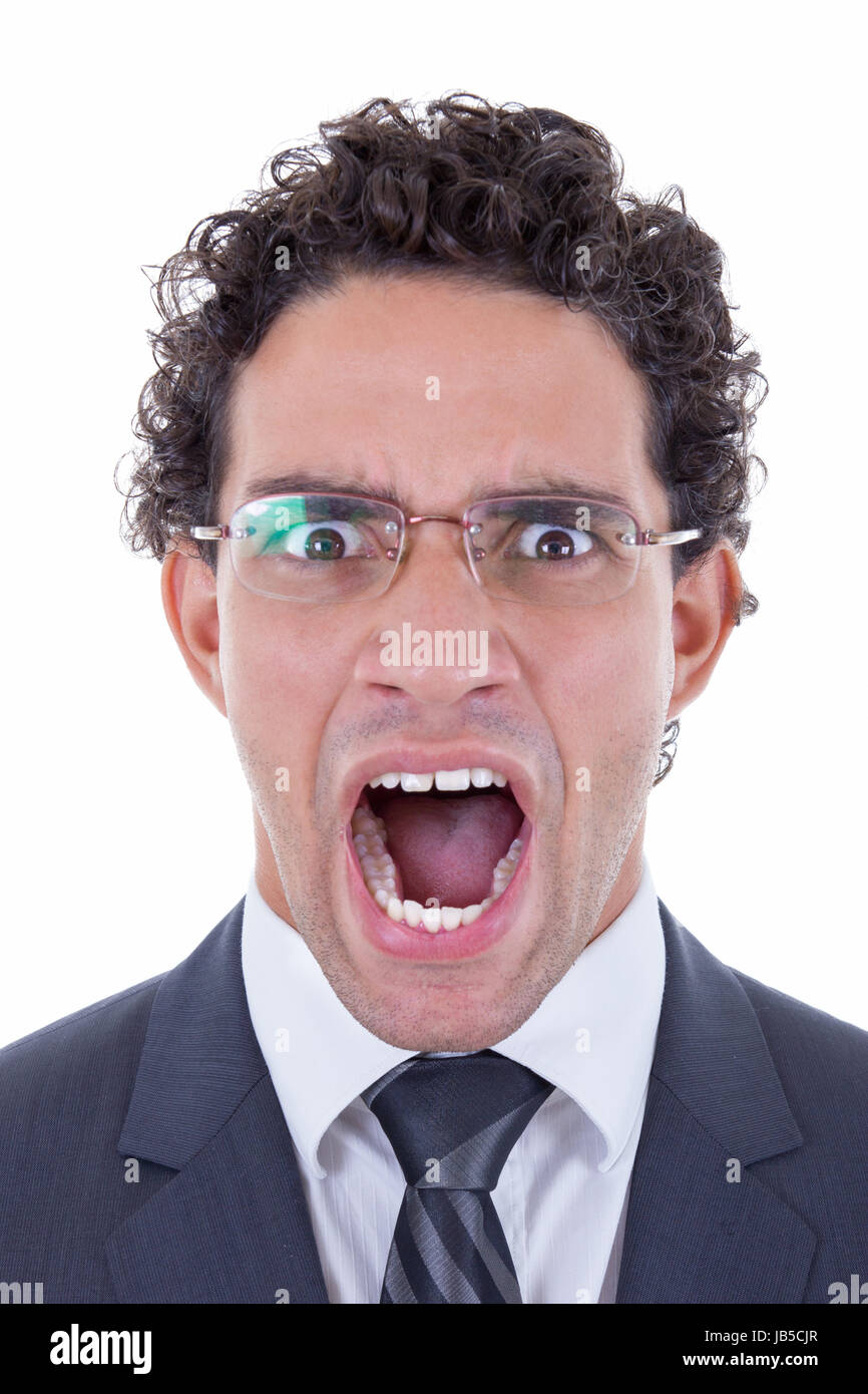 Angry latino man suit hi-res stock photography and images - Alamy