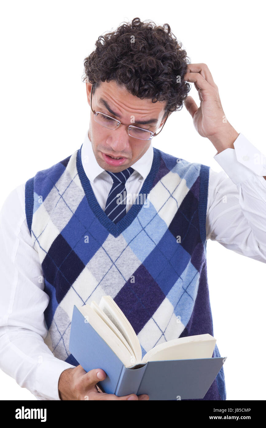 Student reading paper surprised hi-res stock photography and images - Alamy