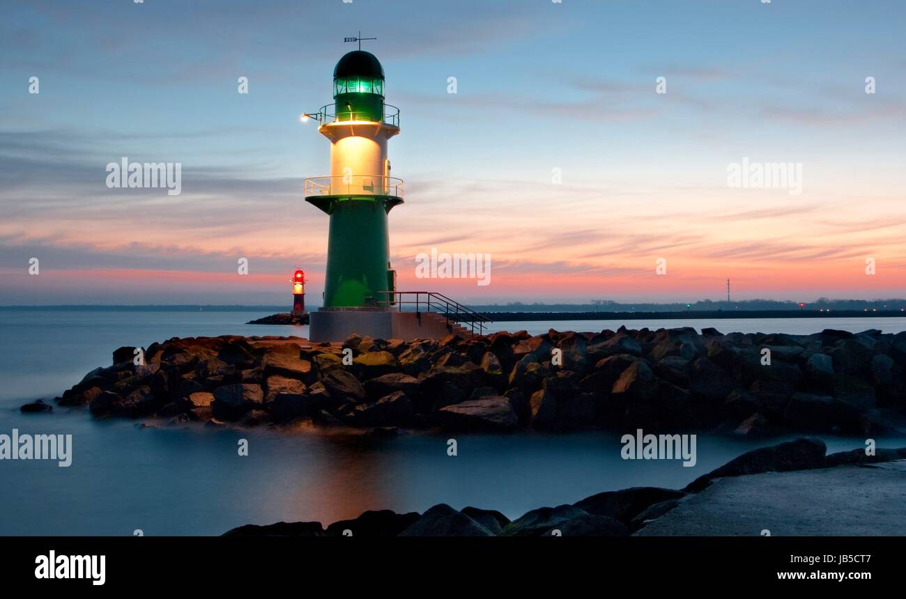 port entrance beacon Stock Photo - Alamy