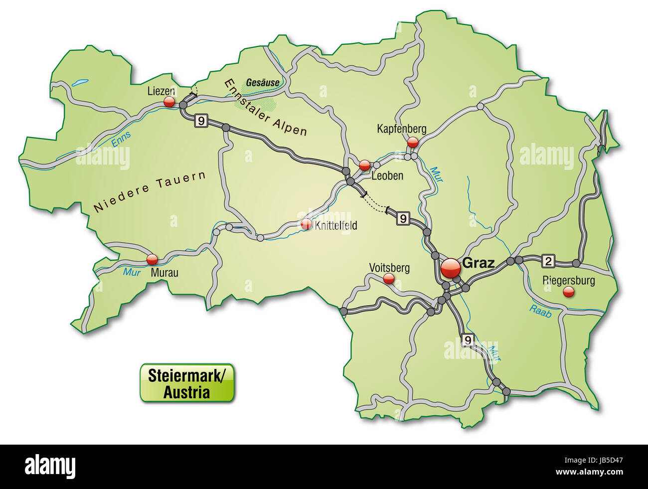 Leoben karte hi-res stock photography and images - Alamy