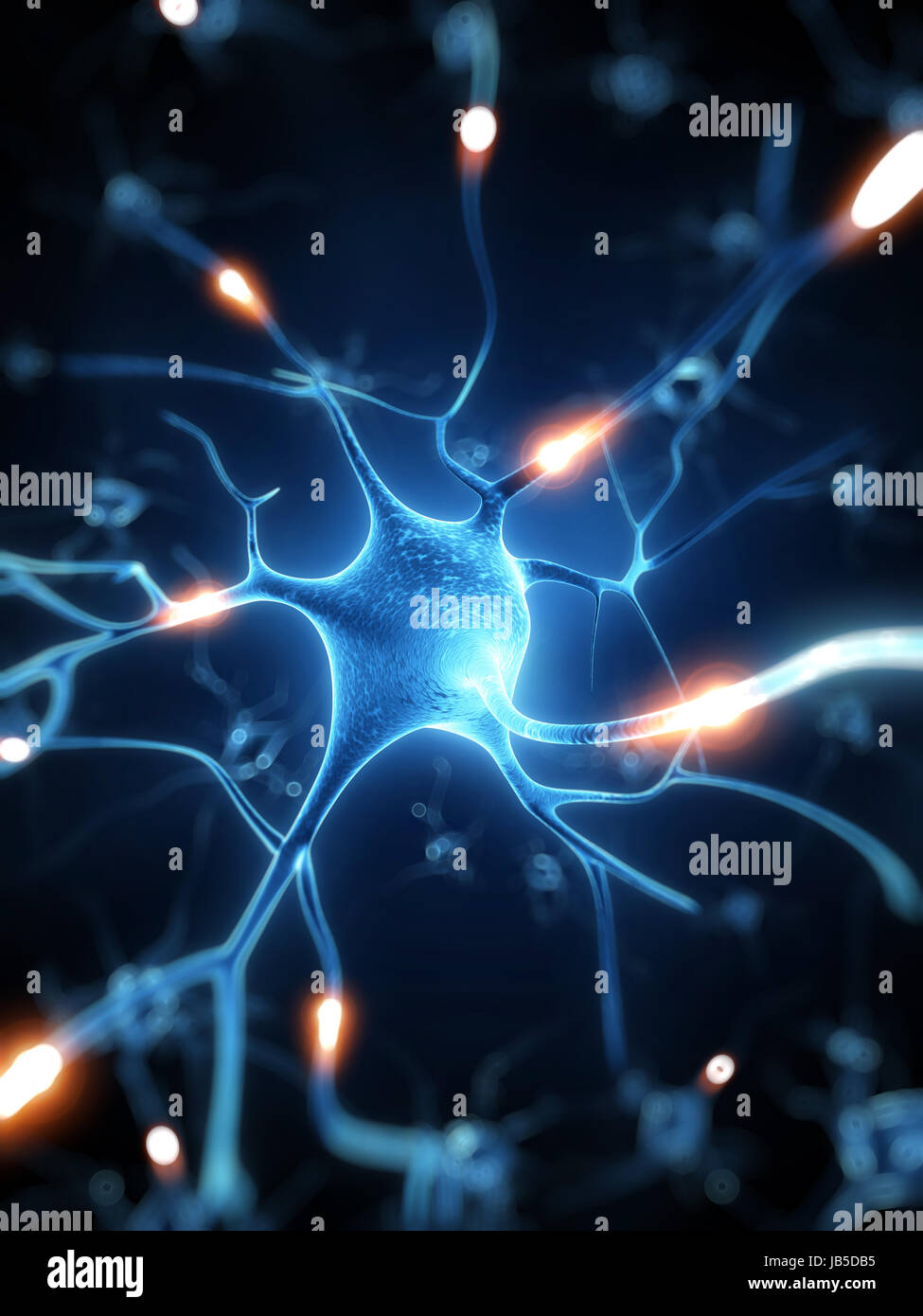 3d rendered illustration - nerve cell Stock Photo - Alamy