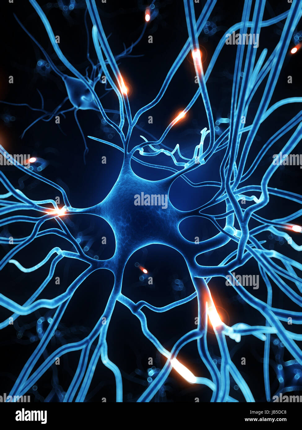3d rendered illustration - nerve cell Stock Photo - Alamy