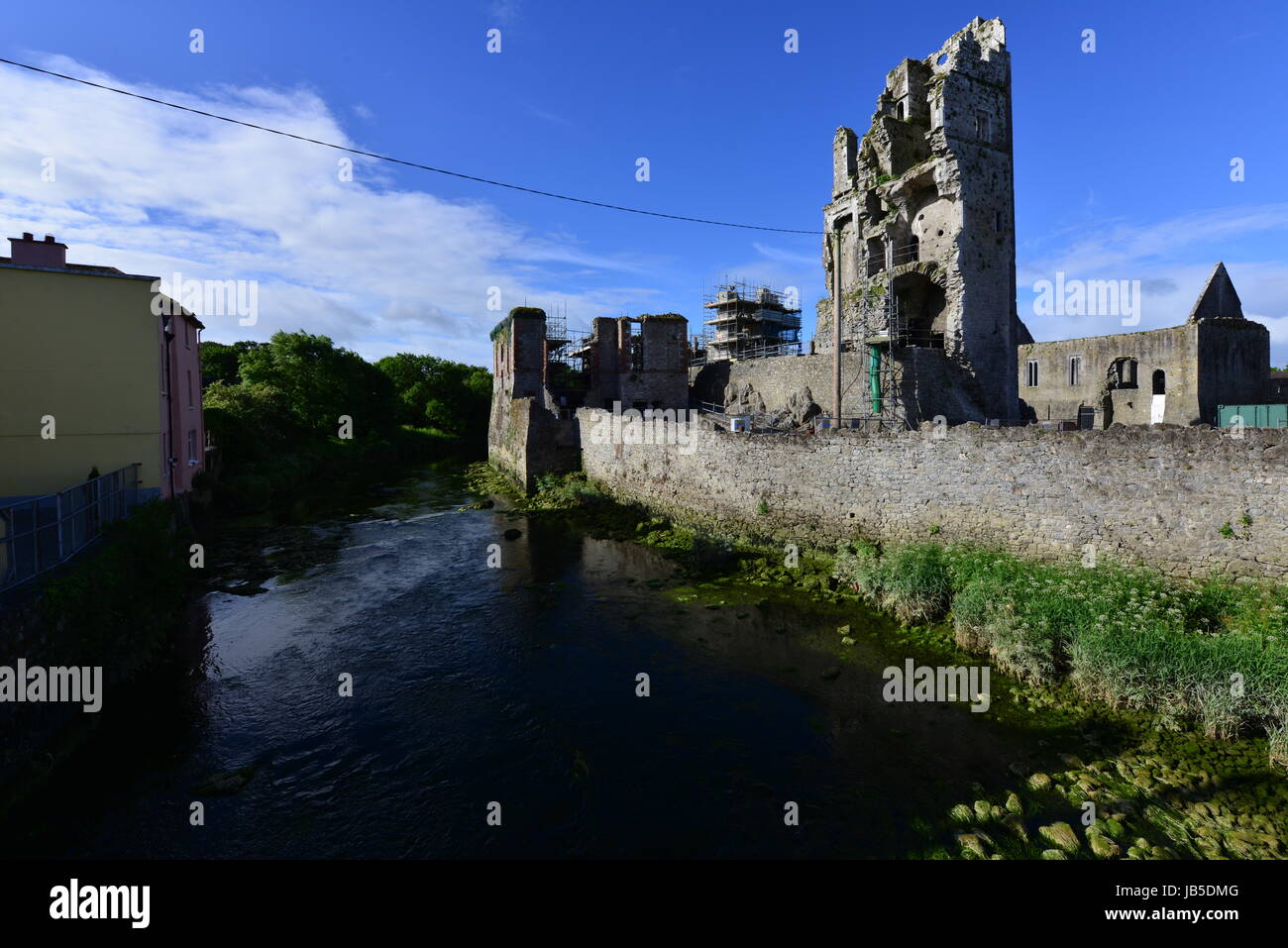 The ruins of a castle on the River Deel in Ireland Stock Photo - Alamy
