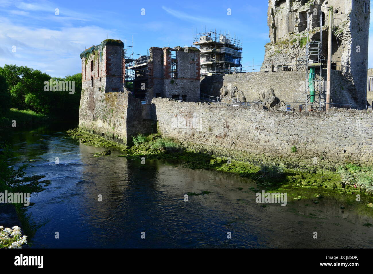The ruins of a castle on the River Deel in Ireland Stock Photo - Alamy