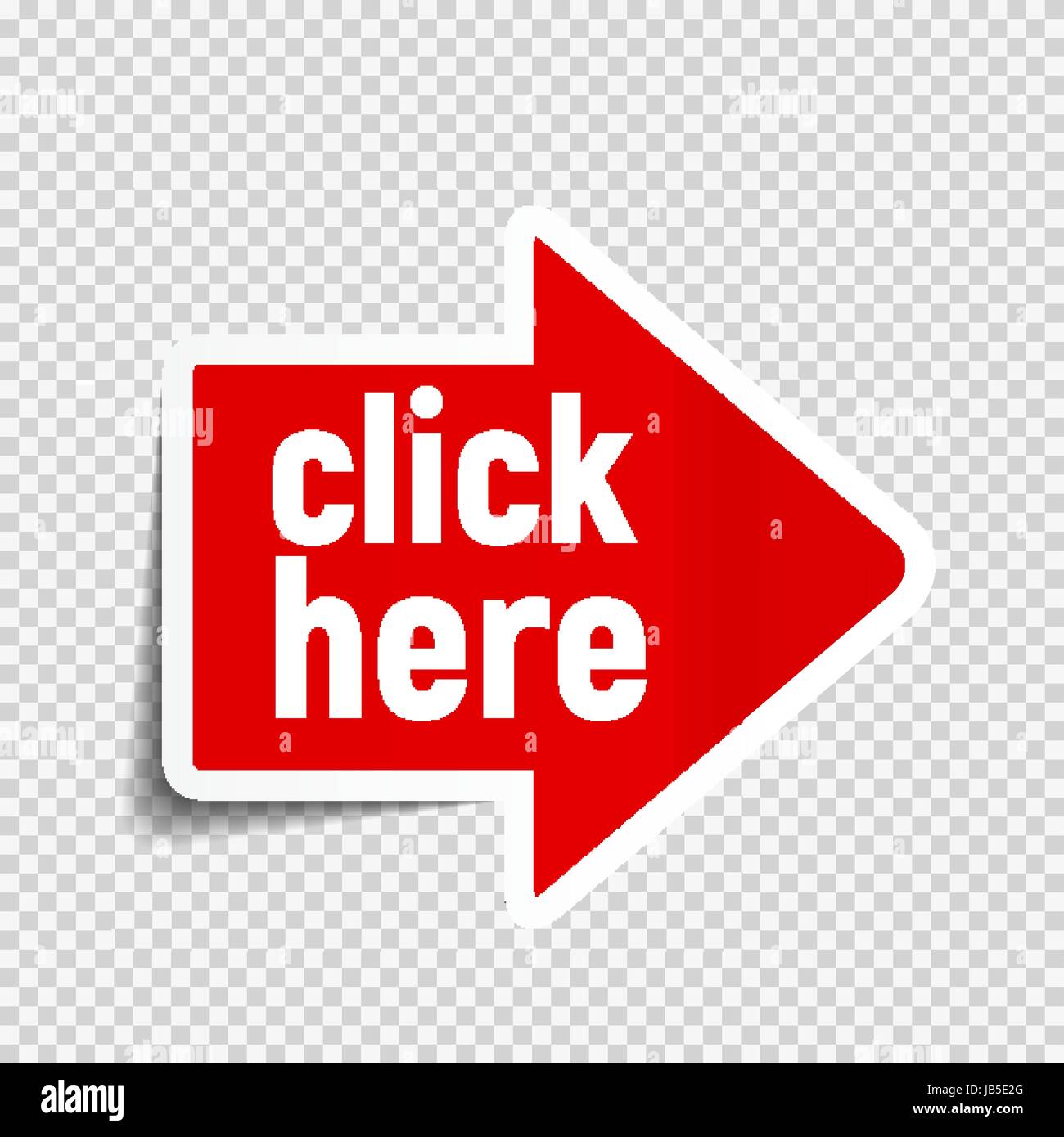 Sticky Office Paper Sheets Notes, Arrow Click Here Sign with Shadow ...